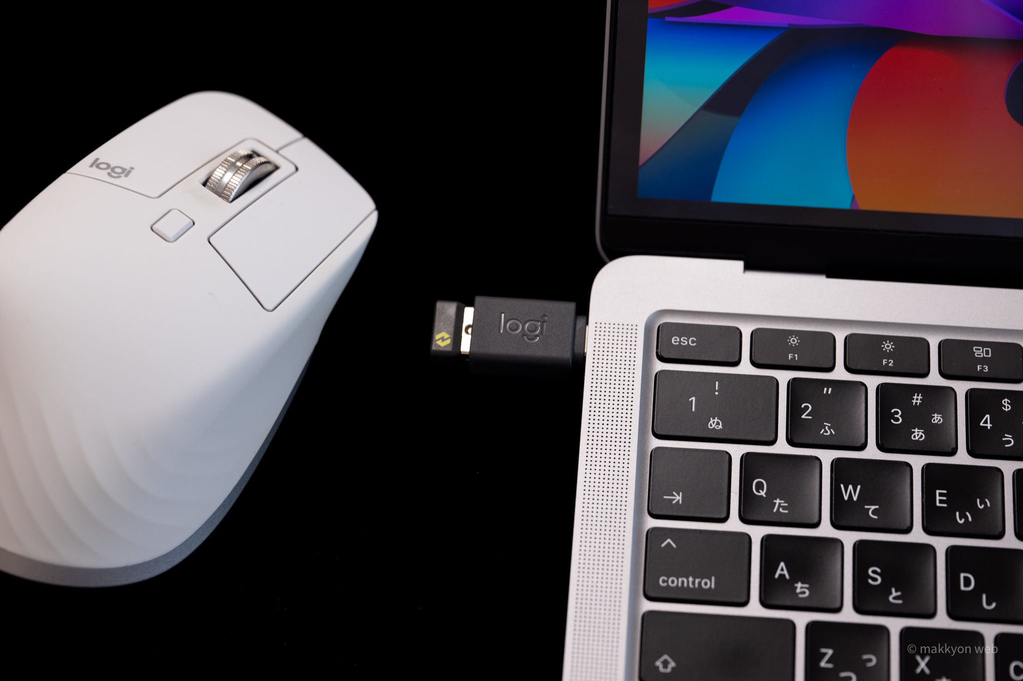 Logi Bolt USBアダプターを、MacBook Air/Proに直接接続する／ロジクール USB-C to Aアダプター ...