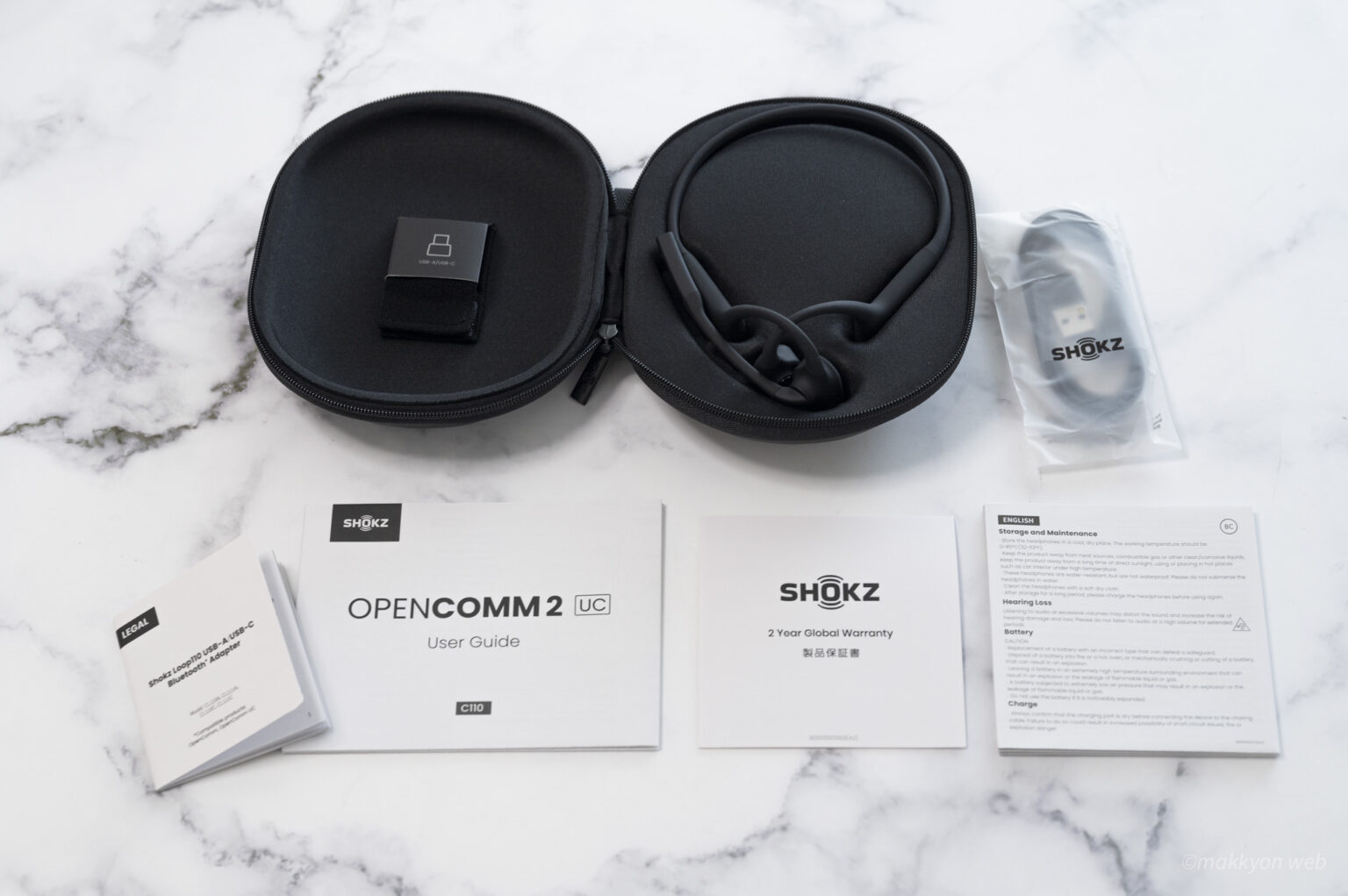 Shokz OpenComm2 UC レビュー／ベストセラーの骨伝導ヘッドセットがさらに進化、Bluetoothアダプター付属で安定通話 ...